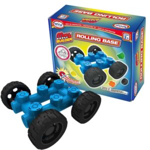 popular playthings mag builder rolling base, magnetic toy play set