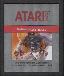 realsports football vintage atari 2600 video game cartridge