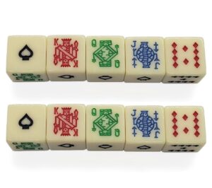 liphontcta cyber-deals (2) sets of 5 poker dice 16mm (total 10 dice)