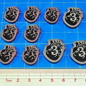 LITKO Cthulhu Token Set | Compatible with Elder Sign | Arkham Horror | Eldritch Horror | Mystery Horror Game (Health Tokens)