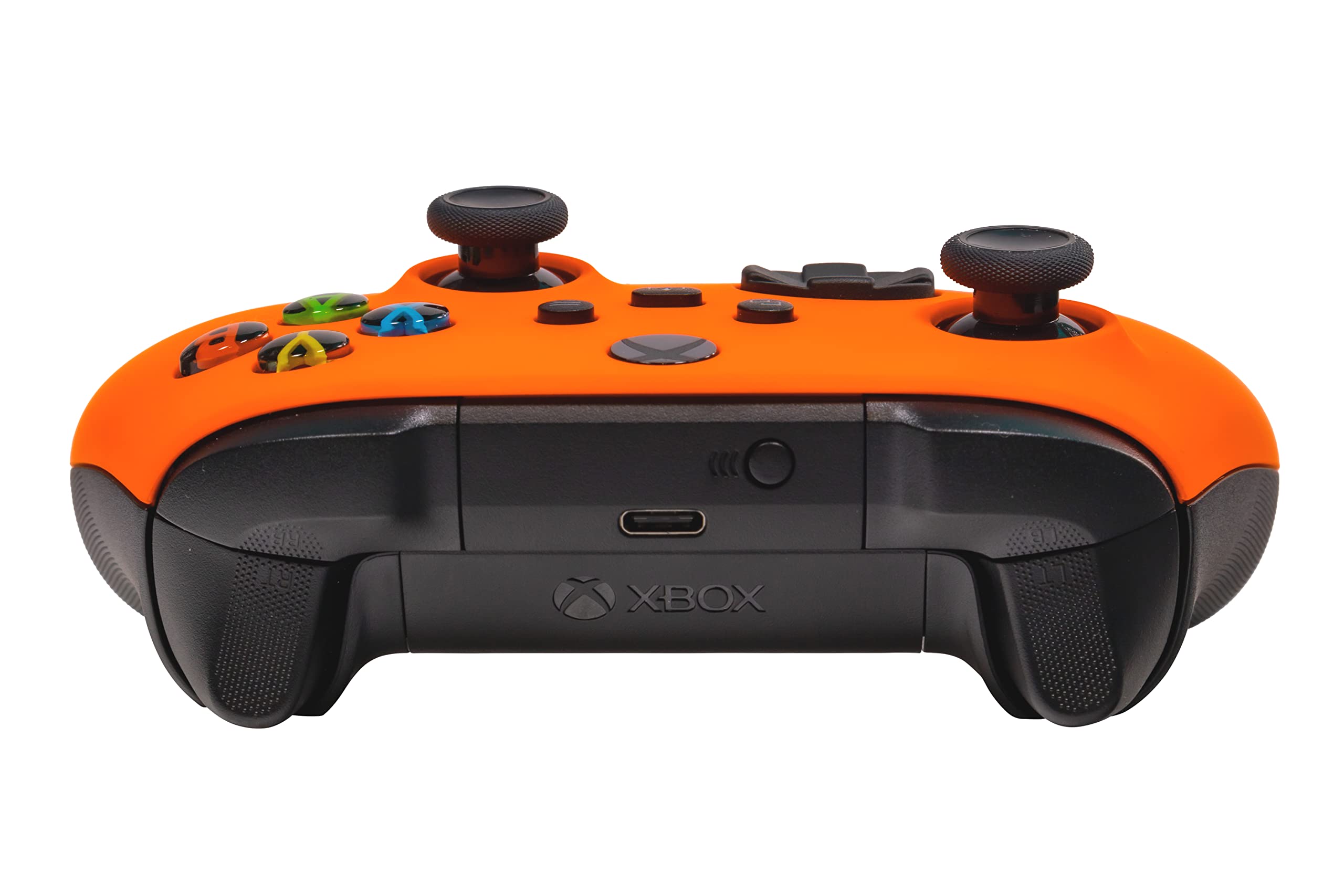 Xbox One Series X S Custom Soft Touch Controller - Soft Touch Feel, Added Grip, Neon Orange Color - Compatible with Xbox One, Series X, Series S