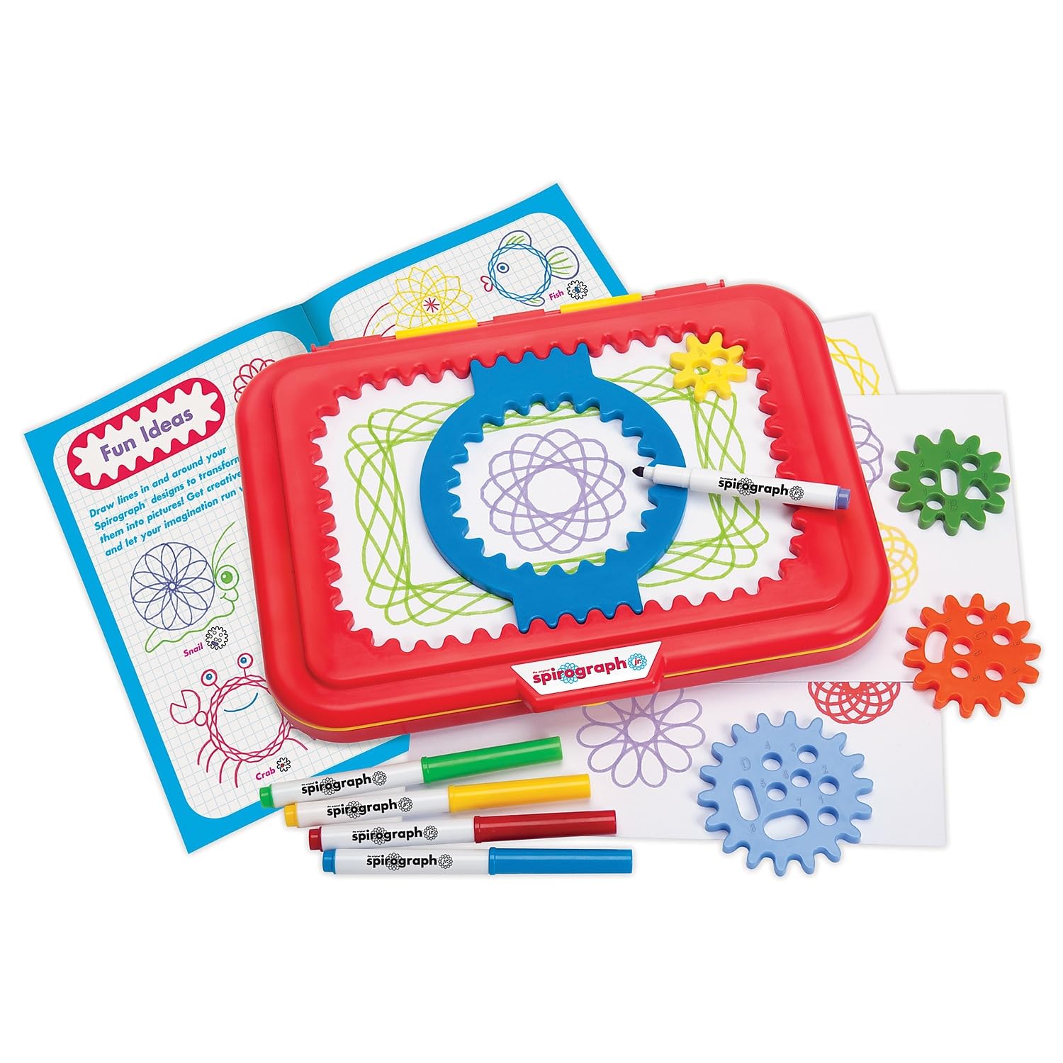 Spirograph Jr. — Jumbo Sized Gears Classic Retro Toy For Spiral Drawing Art Design Toy Kit for Smaller Hands — For Kids Ages 3 and Up