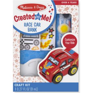 Melissa & Doug Race Car Bank: Decorate-Your-Own Kit & 1 Scratch Art Mini-Pad Bundle (08863)