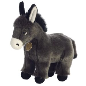 aurora® adorable miyoni® tots donkey foal stuffed animal - lifelike detail - cherished companionship - gray 11 inches