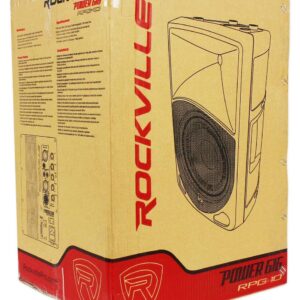 Rockville 2 RPG10 10" Powered 600W DJ PA Speakers+2 Subwoofers+Mounting Poles