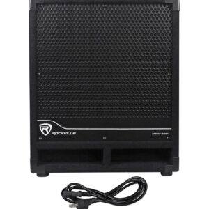 Rockville 2 RPG10 10" Powered 600W DJ PA Speakers+2 Subwoofers+Mounting Poles