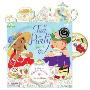 eeBoo: Tea Party Spinner Game, Develops Patience and Social Skills for Children, 2 to 4 Players, 15 to 30 Minute Play Time, for Ages 3 and up