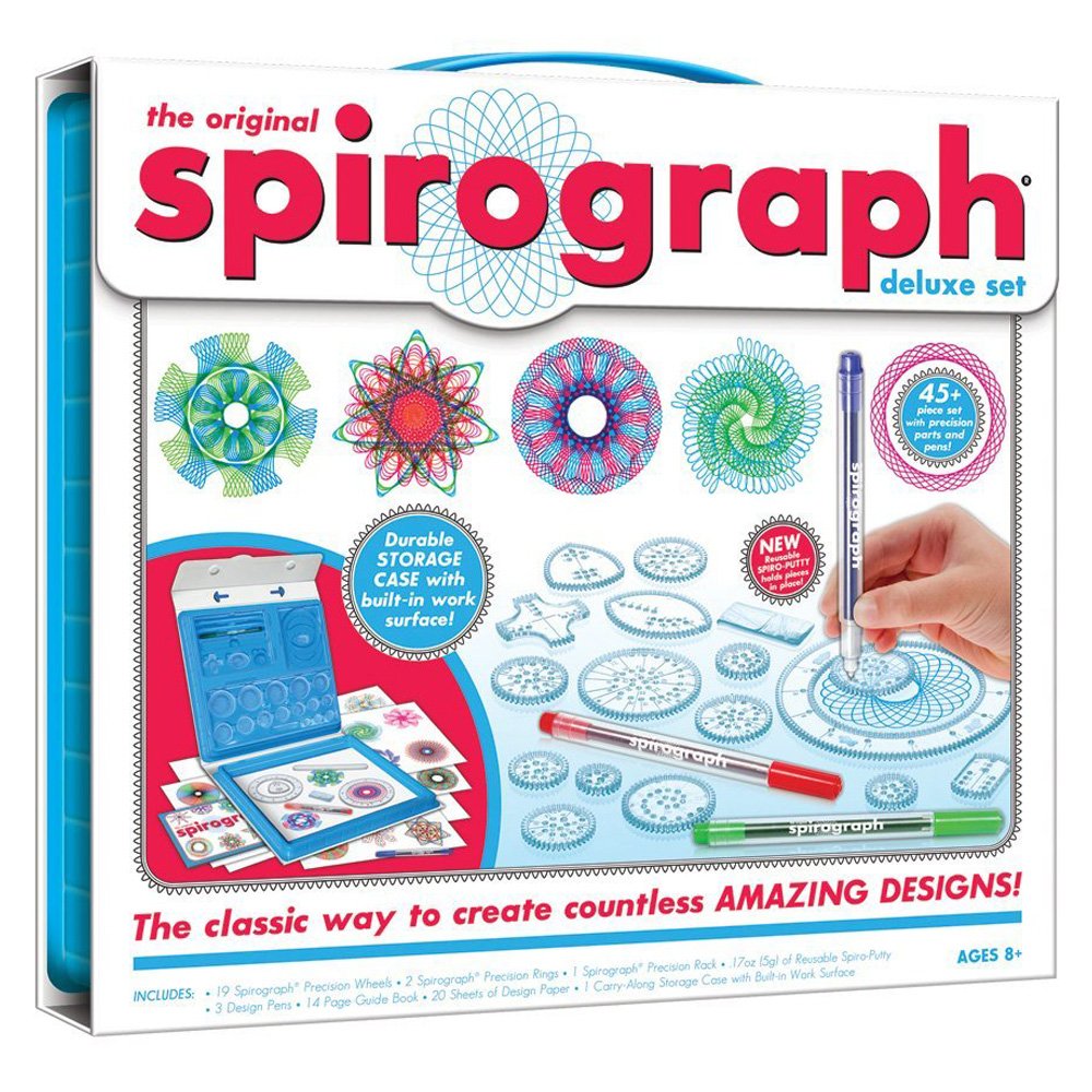 GRANDI GIOCHI The Original Spirograph - Deluxe Set - Arts and Crafts - Kids Aged 8 Years and Up - Gift for Boy or Girl