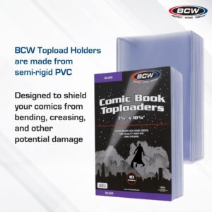 BCW Silver Age Comic Book Top loaders (Pack of 10) | Crystal Clear PVC, Migration-Free | Protects Comic Books, Photos, Prints | Rigid Top-Loading Design | Double Pack Convenience | Hard Comic Case