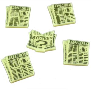 litko cthulhu rumor & mystery token set | arkham horror | eldritch horror | ivory (5)