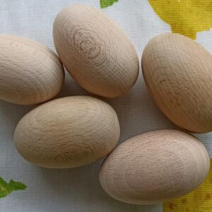 efo Wooden Eggs for Arts and Crafts or Easter Decorations - Easter Gift Idea - Great for Easter Basket Egg Hunt or Home Decor - Unpainted Eggs Set of 10