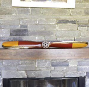 sporty's vintage wooden flight airplane propeller 4 feet long hand painted and crafted