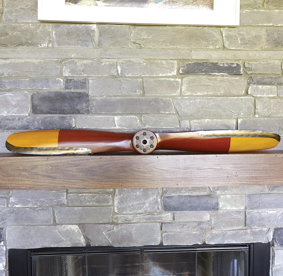 Sporty's Vintage Wooden Flight Airplane Propeller 4 Feet Long Hand Painted and Crafted