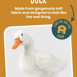 Living Nature Duck Stuffed Animal | Fluffy Duck Toy | Soft Toy Gift for Kids | 14 Inches