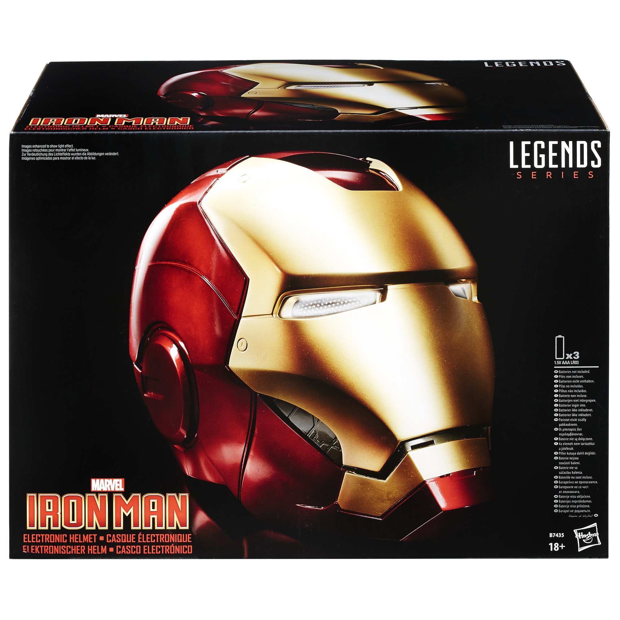 Avengers Marvel Legends Full Scale Iron Man Electronic Helmet Costume Mask