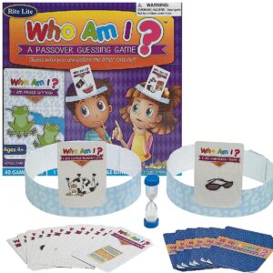 Rite Lite Passover Board Game Who Am I? Headbands Guessing Game Passover Gifts for Kids & Adults Alike, Jewish Holiday Party Favors Goodie Bag, Educational & Fun Addition for Pesach & All Seder Long!!