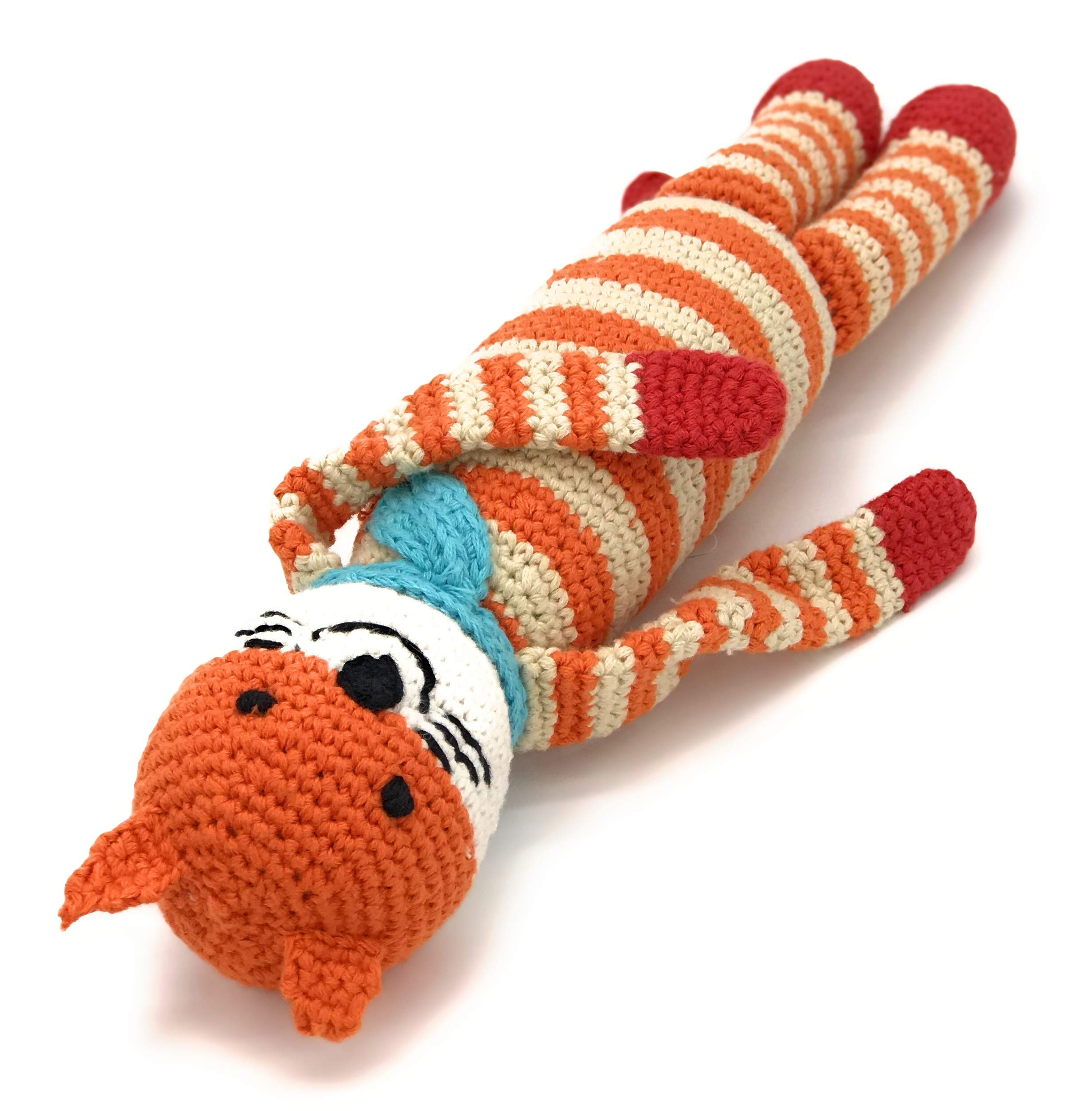 Pebble | Handmade Fox - Orange | Crochet | Fair Trade | Pretend | Imaginative Play | Woodlands | Rattle | Machine Washable