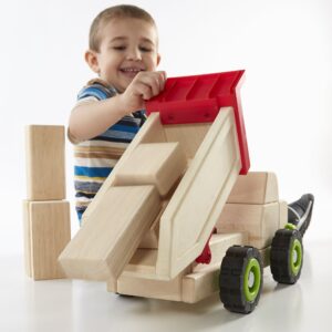 Guidecraft Block Science – Big Dump Truck: Kids Learning and Educational Wooden Toy, Teaches Levers