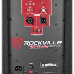 Rockville 2 RPG10 10" Powered 600W DJ PA Speakers+2 Subwoofers+Mounting Poles