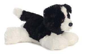 aurora® adorable mini flopsie™ cami™ stuffed animal - playful ease - timeless companions - black 8 inches