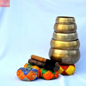 Set of 5 Hand Hammered Singing bowls-tibetan singing bowl-meditation bowls, Healing bowls