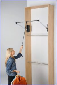 wardrobe lift - chrome-plated and black - medium 26 x 35-1/16, 26 lb cap. by hafele