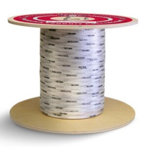 polyester conduit pulling tape - white w/black markers - woven - 5/8" x 5000', 1800 lbs tensile (1 spool) - cwc-179140