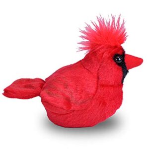 Wild Republic Audubon Birds Northern Cardinal Plush with Authentic Bird Sound, Stuffed Animal, Bird Toys for Kids and Birders