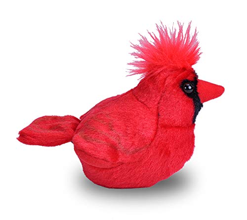 Wild Republic Audubon Birds Northern Cardinal Plush with Authentic Bird Sound, Stuffed Animal, Bird Toys for Kids and Birders