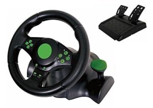 kabalo gaming vibration racing steering wheel (23cm) and pedals for xbox one ps3 ps2 pc usb