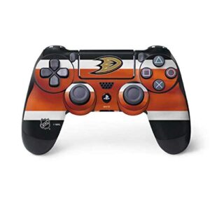 skinit decal gaming skin for ps4 controller - officially licensed nhl anaheim ducks jersey design