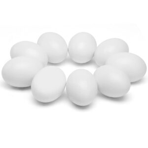 sallyfashion wooden fake eggs,9 pieces white wooden easter egg wood eggs for crafts home decor