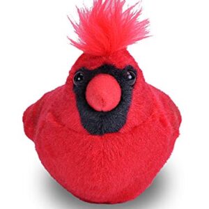 Wild Republic Audubon Birds Northern Cardinal Plush with Authentic Bird Sound, Stuffed Animal, Bird Toys for Kids and Birders