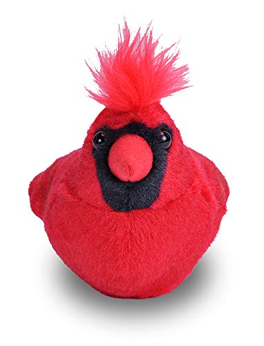 Wild Republic Audubon Birds Northern Cardinal Plush with Authentic Bird Sound, Stuffed Animal, Bird Toys for Kids and Birders