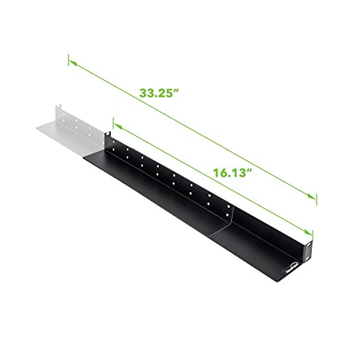 NavePoint Adjustable Rack Mount Server Shelf Rails 1U Full Depth 3-Pack