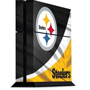 skinit decal gaming skin compatible with ps4 console - officially licensed nfl pittsburgh steelers design