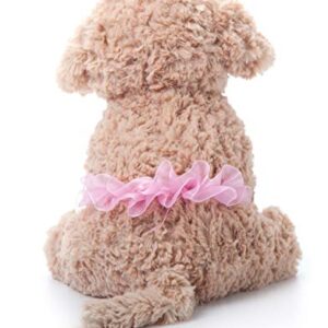 The Petting Zoo Ballerina Scruffy Dog Stuffed Animal, Gifts for Kids, Caramel Brown Dog Plush Toy 10 Inches