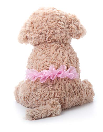 The Petting Zoo Ballerina Scruffy Dog Stuffed Animal, Gifts for Kids, Caramel Brown Dog Plush Toy 10 Inches