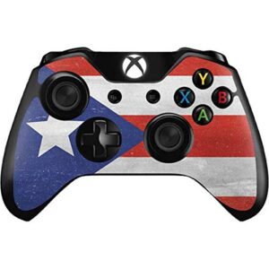 skinit decal gaming skin compatible with xbox one controller - originally designed puerto rico flag distressed design