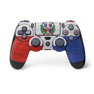 skinit decal gaming skin for ps4 controller - officially licensed originally designed dominican republic flag faded design