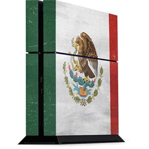 skinit decal gaming skin for ps4 console - originally designed mexico flag distressed design