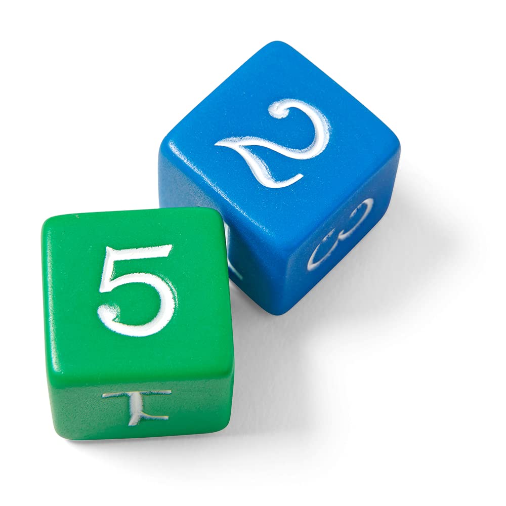 hand2mind Plastic 3/4-inch Color Number Dice (Set of 12)