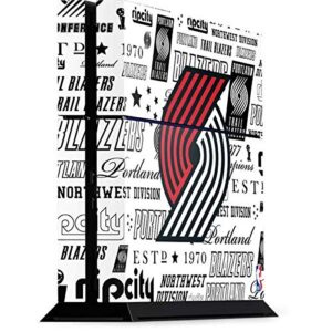 skinit decal gaming skin for ps4 console - officially licensed nba portland trail blazers historic blast design