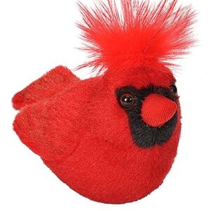 Wild Republic Audubon Birds Northern Cardinal Plush with Authentic Bird Sound, Stuffed Animal, Bird Toys for Kids and Birders