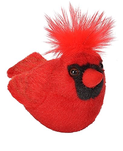 Wild Republic Audubon Birds Northern Cardinal Plush with Authentic Bird Sound, Stuffed Animal, Bird Toys for Kids and Birders