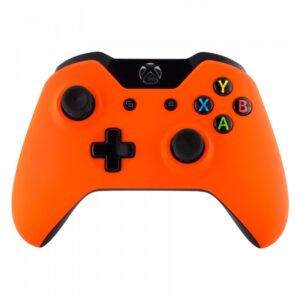 extremerate custom design unique top shell case front housing replacement faceplate kits for xbox one remote controller cover (soft touch orange)