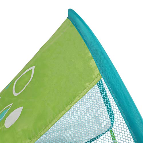 SwimWays Baby Spring Float with Canopy - Inflatable Float for Children with Detached Floating Toys and UPF Sun Protection - Aqua/Green