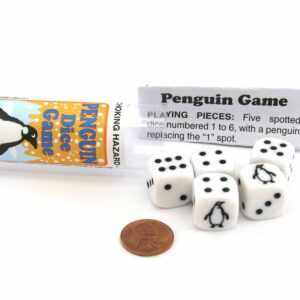 Koplow Games Penguin Dice Game with 5 Dice Travel Tube and Gaming Instructions