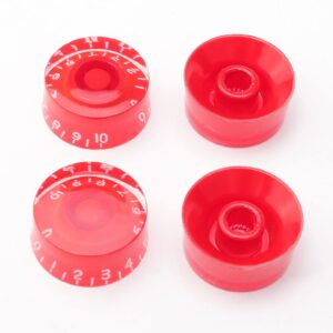 Red Black Gold Speed Control Tone Volume Knobs for LP Les Paul Guitar Pack of 4