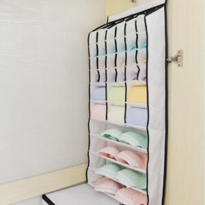 HomeGift 42 Cells Hanging Closet Organizer/Underwear Organizer/Bra Organizer/Socks Organizer (Pink)